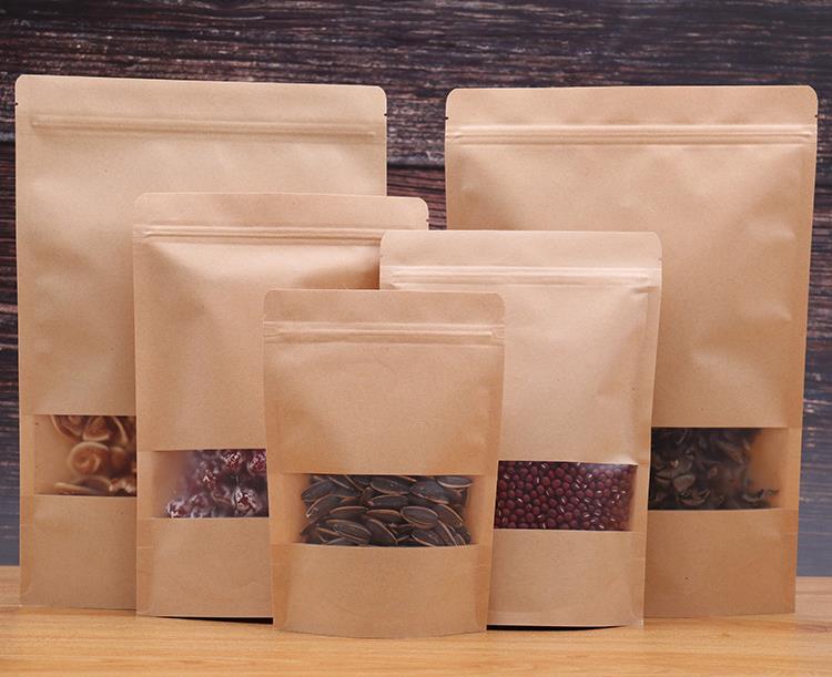 Frosted transparent window paper bag