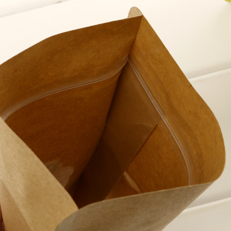 Wholesale Kraft Paper Stand-Up Bags for Food and Retail