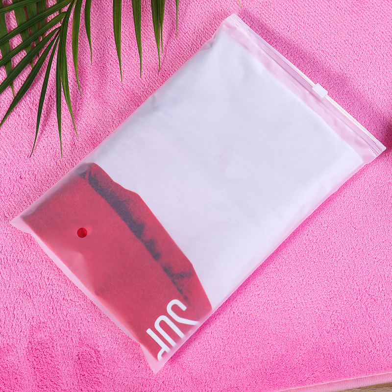 Transparent frosted plastic bag