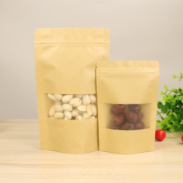 Custom paper pouch, kraft stand up pouches, brown paper pouch supplier ...